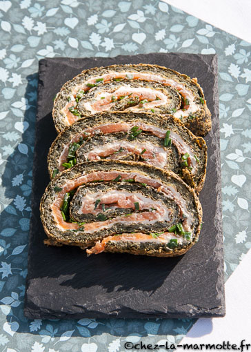 Roulé aux blettes, truite et fromage frais – Marmotte cuisine… tradi