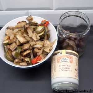 Pizza rolls à la brandade à la nîmoise, légumes rôtis et olives Une ...